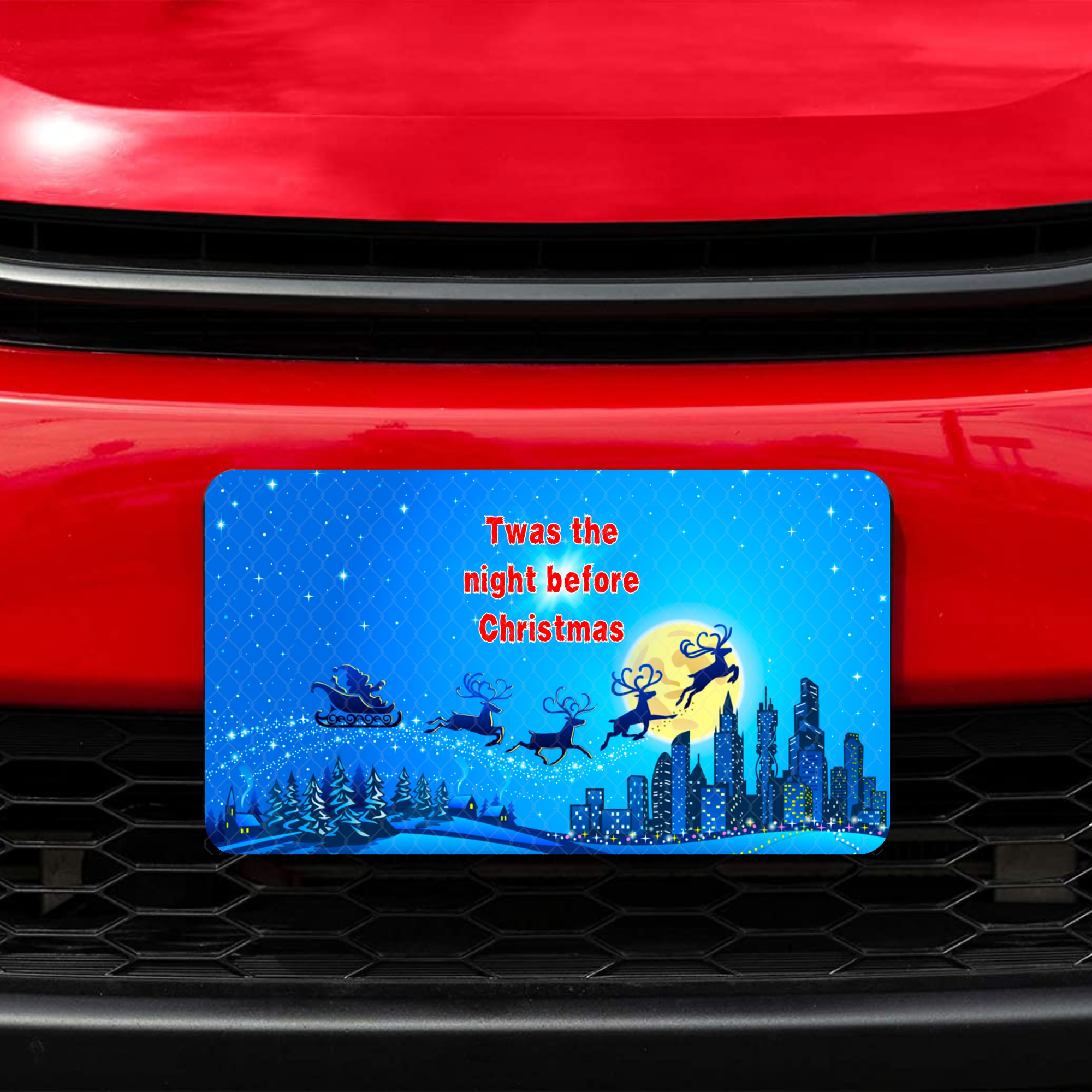 Sublimated License plate, Twas the night before Christmas, Christmas ...